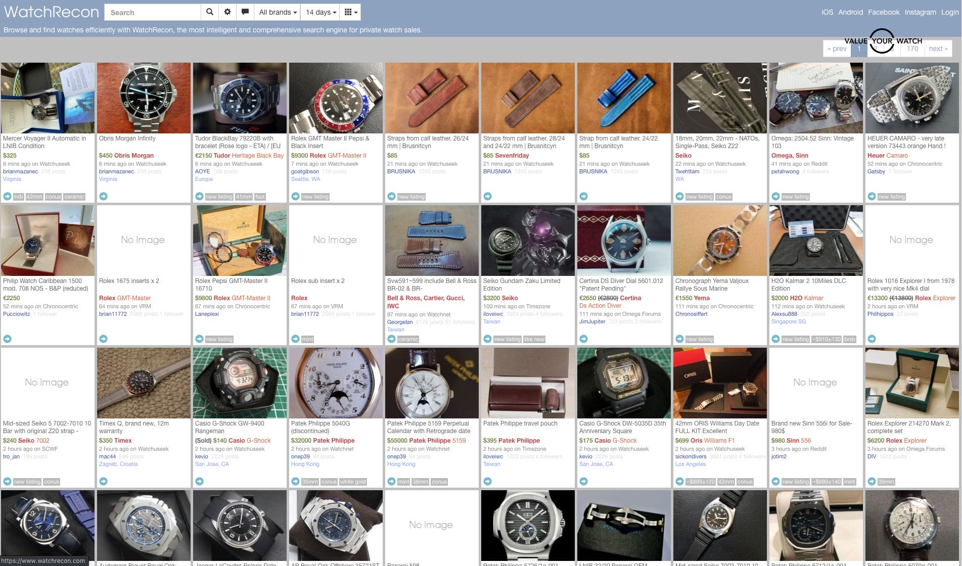 The Best Online Luxury Watch Search Engine | Value Your Watch