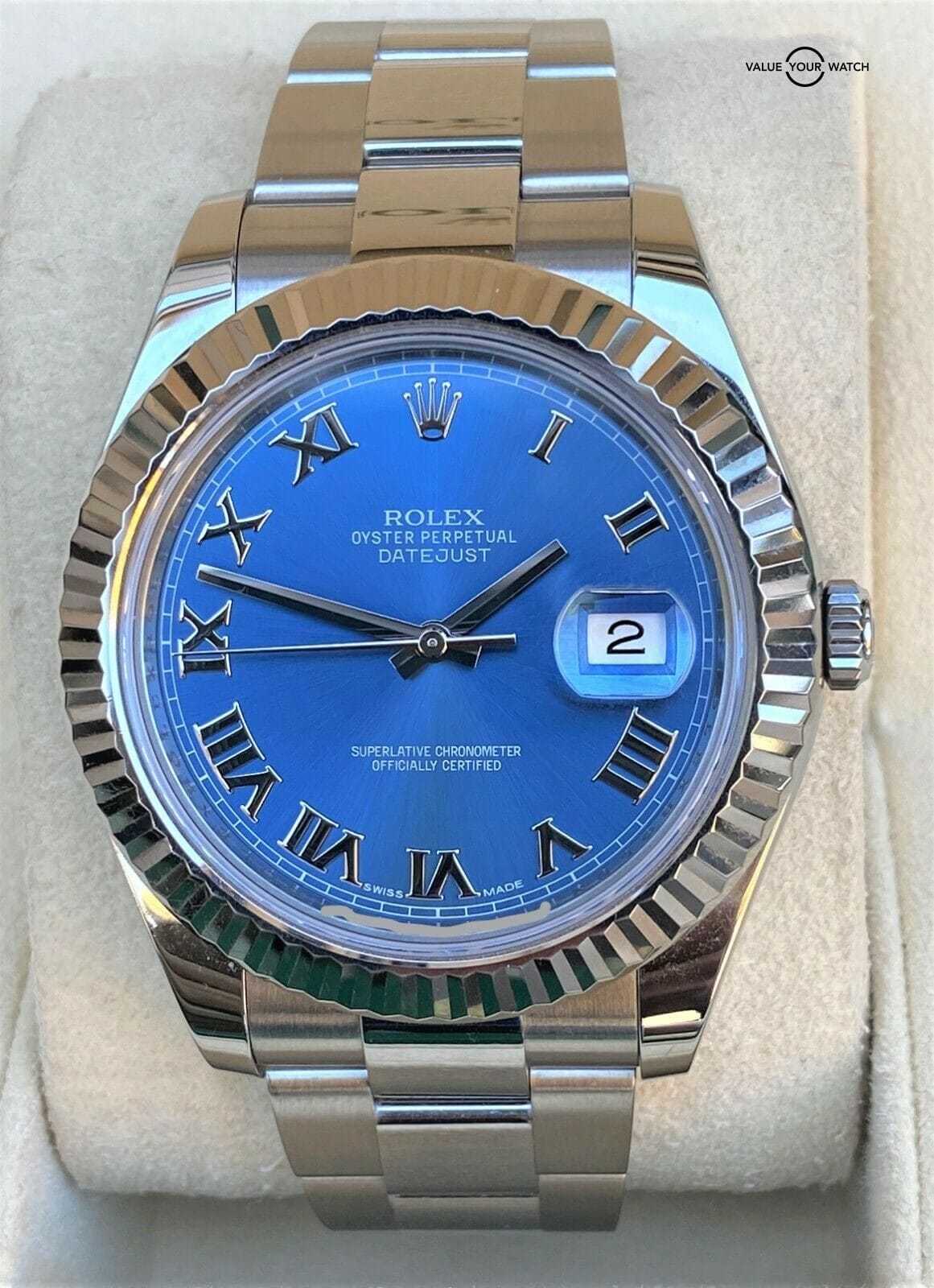 Rolex Datejust 41MM 116334 Blue Roman Numeral BOXES/PAPERS | Value Your ...