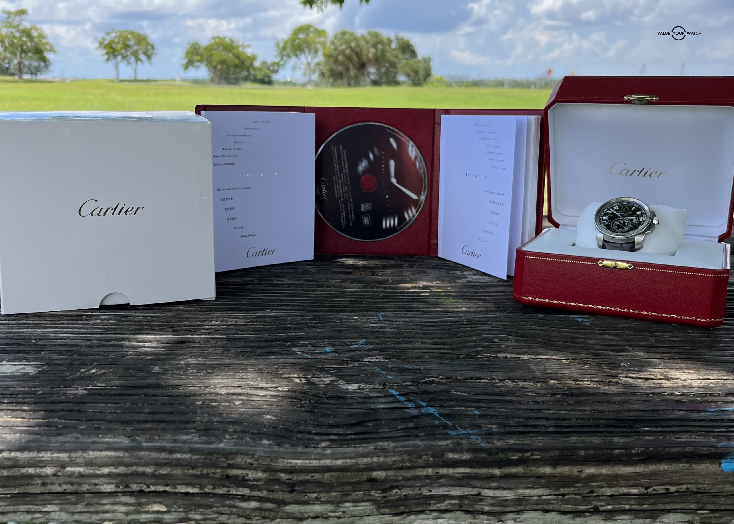 Cartier Calibre de Cartier Open Caseback Leather Strap, Black Roman ...