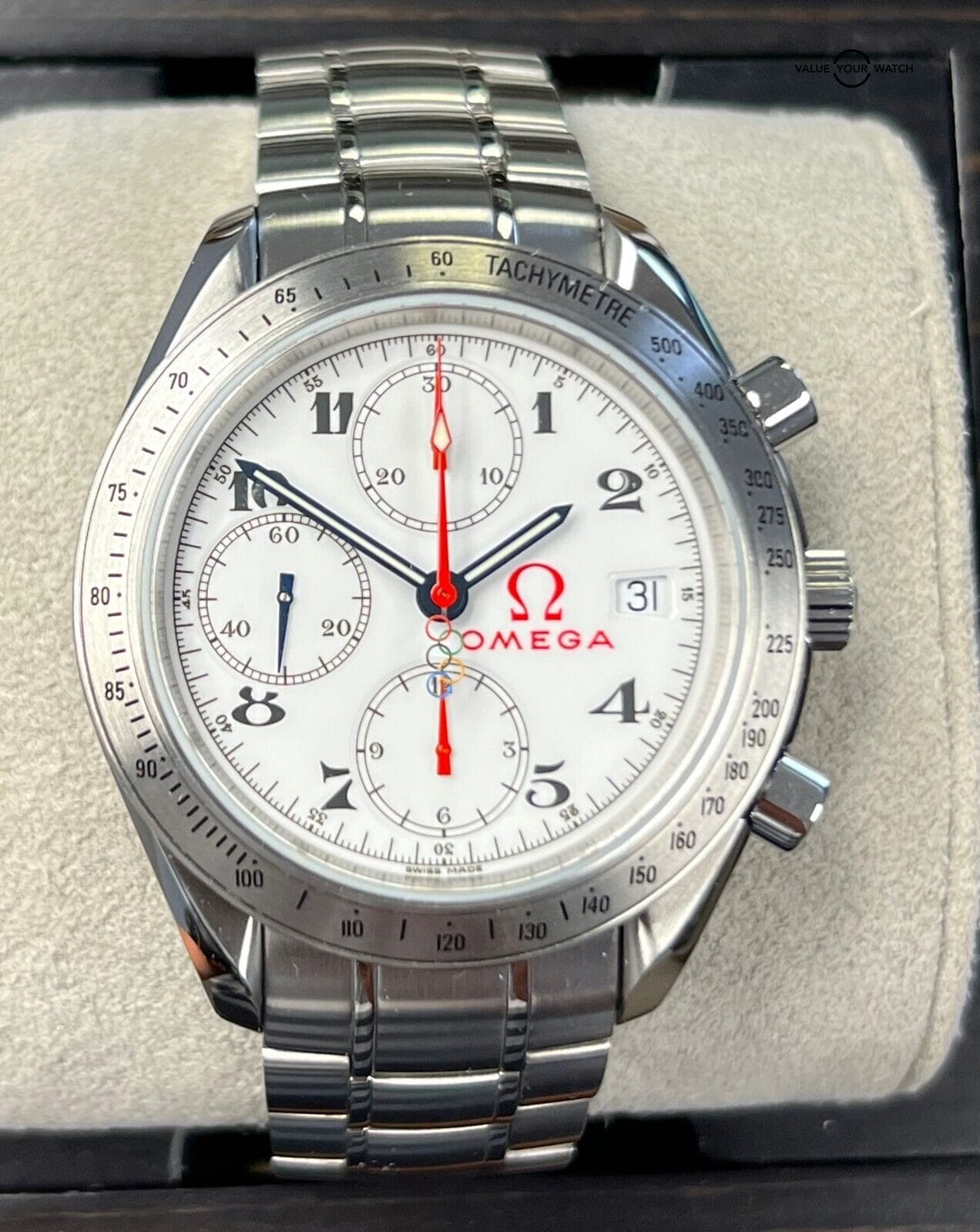 Omega Speedmaster Date Olympic Games 323.10.40.40.04.00 BOXES/PAPERS ...