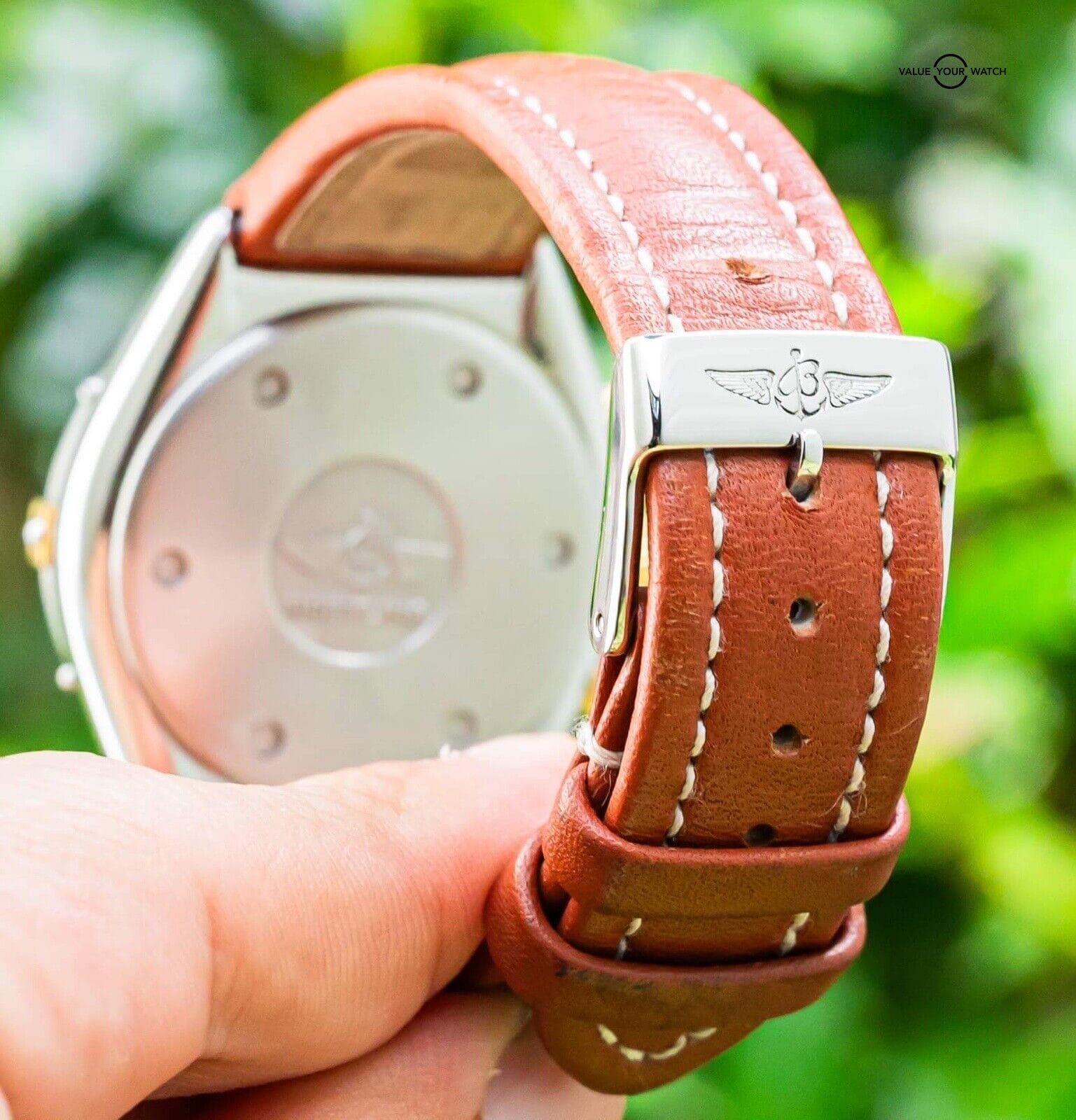 Breitling Chrono Sextant 36 mm White Dial Yellow Gold & Steel Cockpit ...