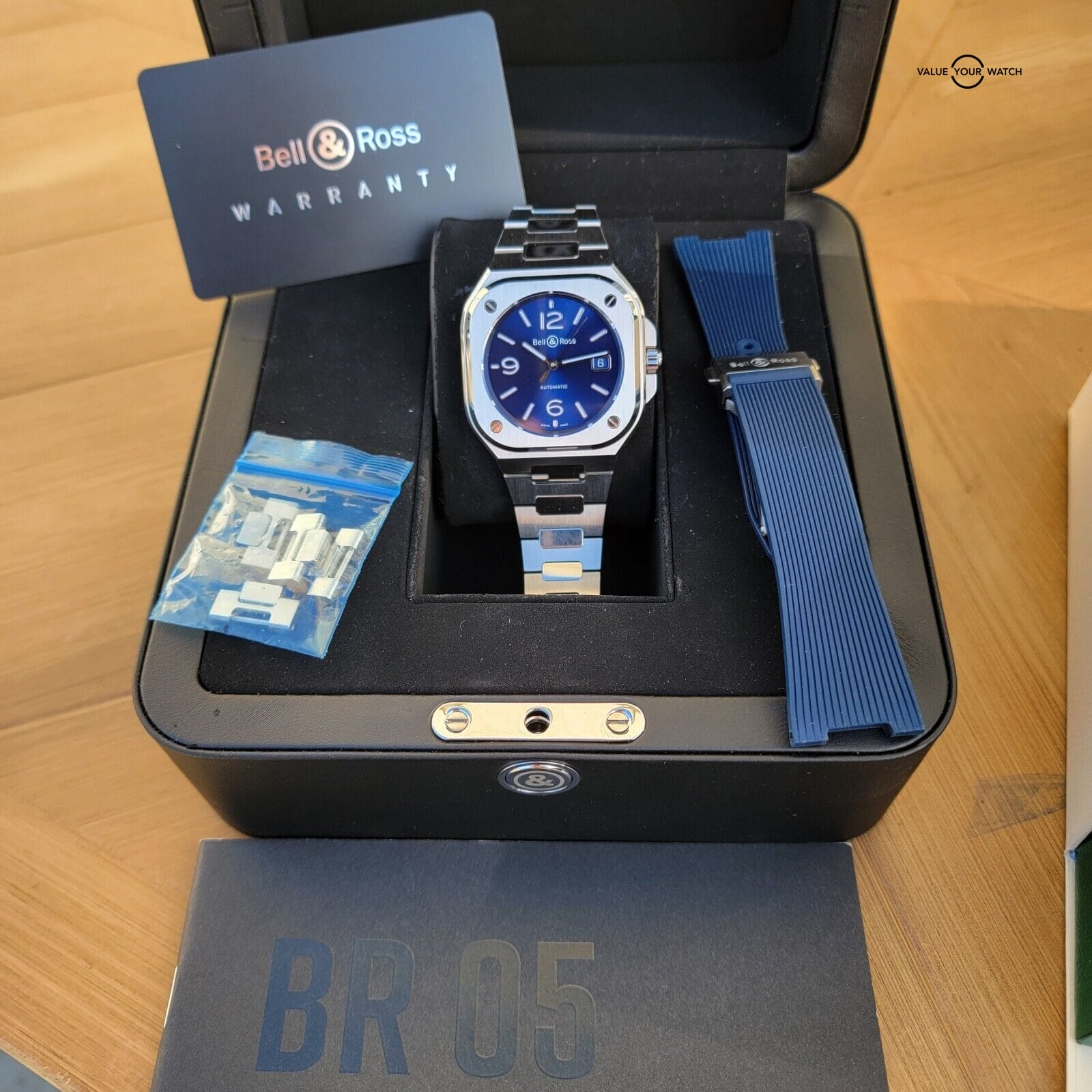 Bell & Ross BR-05 Blue Dial 40mm Automatic Steel BR05 Full Set With ...
