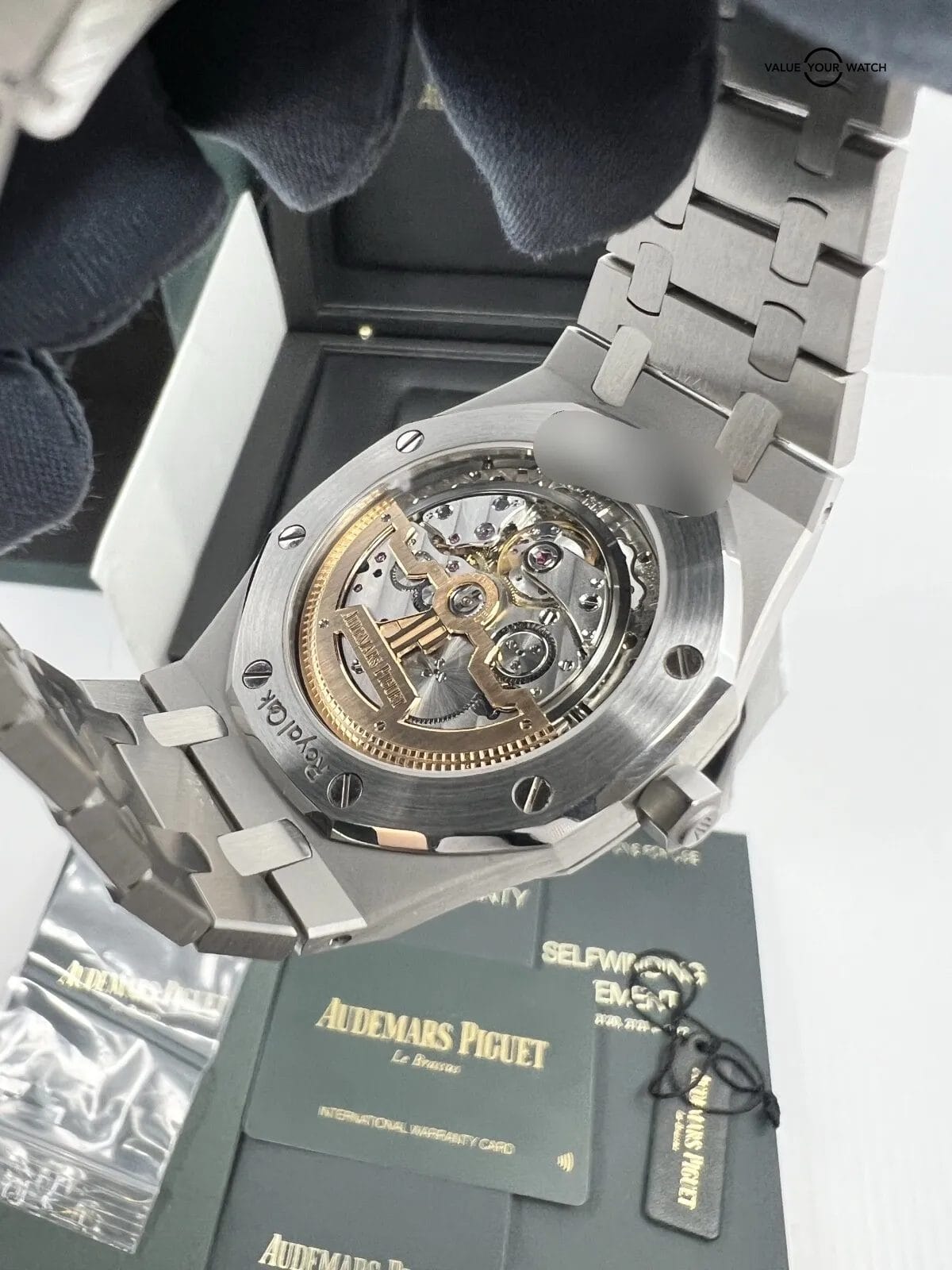 2020 Unpolished Mint Blue Dial Complete Set Jumbo Royal Oak Audemars ...