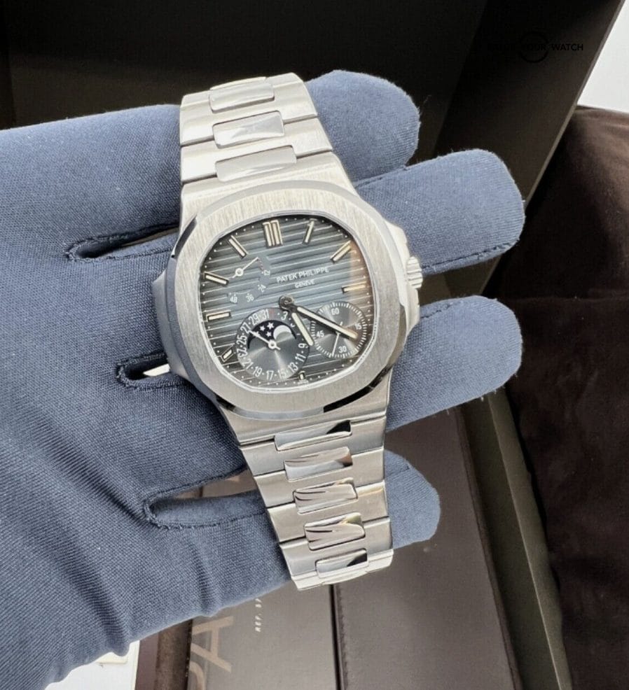 2009 Mint with Box + Papers Patek Philippe Nautilus 5712/1A-001 Steel ... 2009 Mint with Box + Papers Patek Philippe Nautilus 5712/1A-001 Steel ...