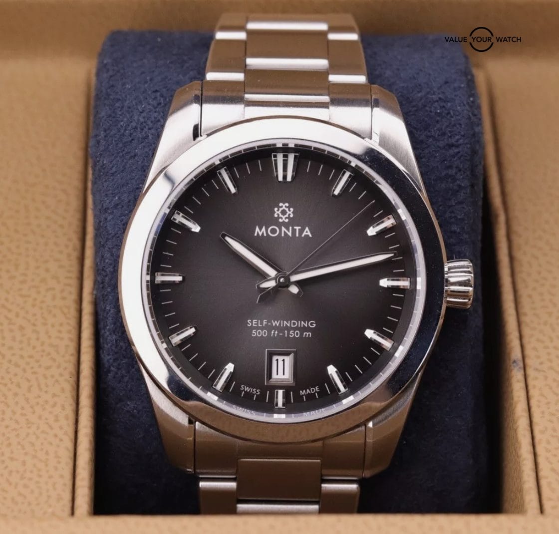 Monta Noble Anthracite Dial Watch | Sellita SW300 Automatic Watch ...
