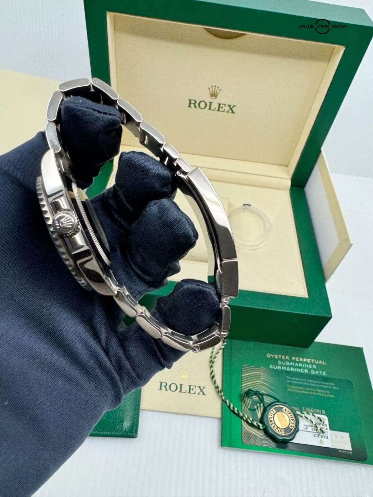 MINT 2021 Rolex Submariner Cookie Monster 126619LB 41mm White Gold Blue ...