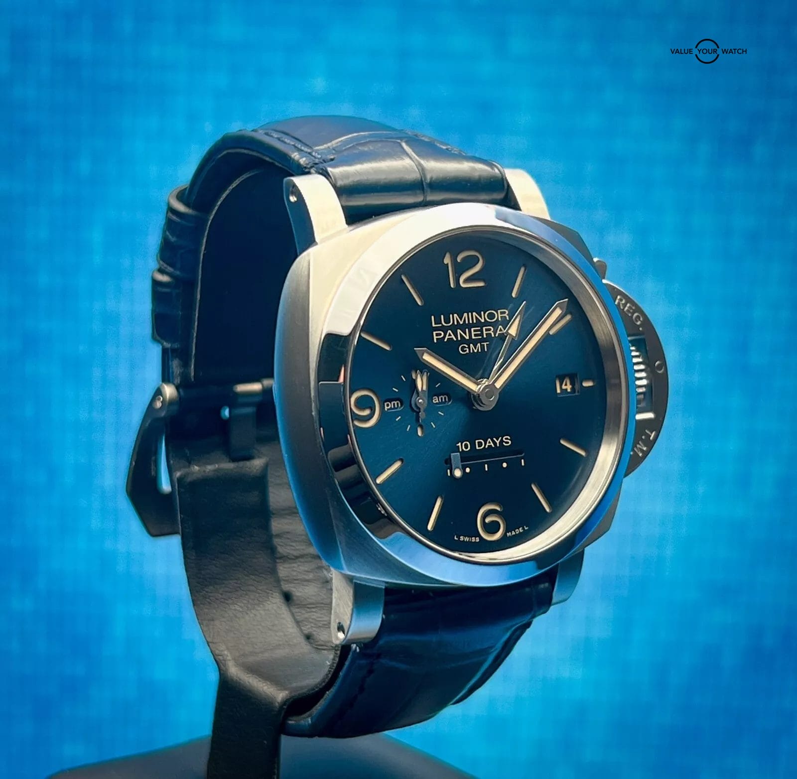 Panerai Luminor GMT 10 Days Blue Dial "Limited Edition" Men's Watch ...