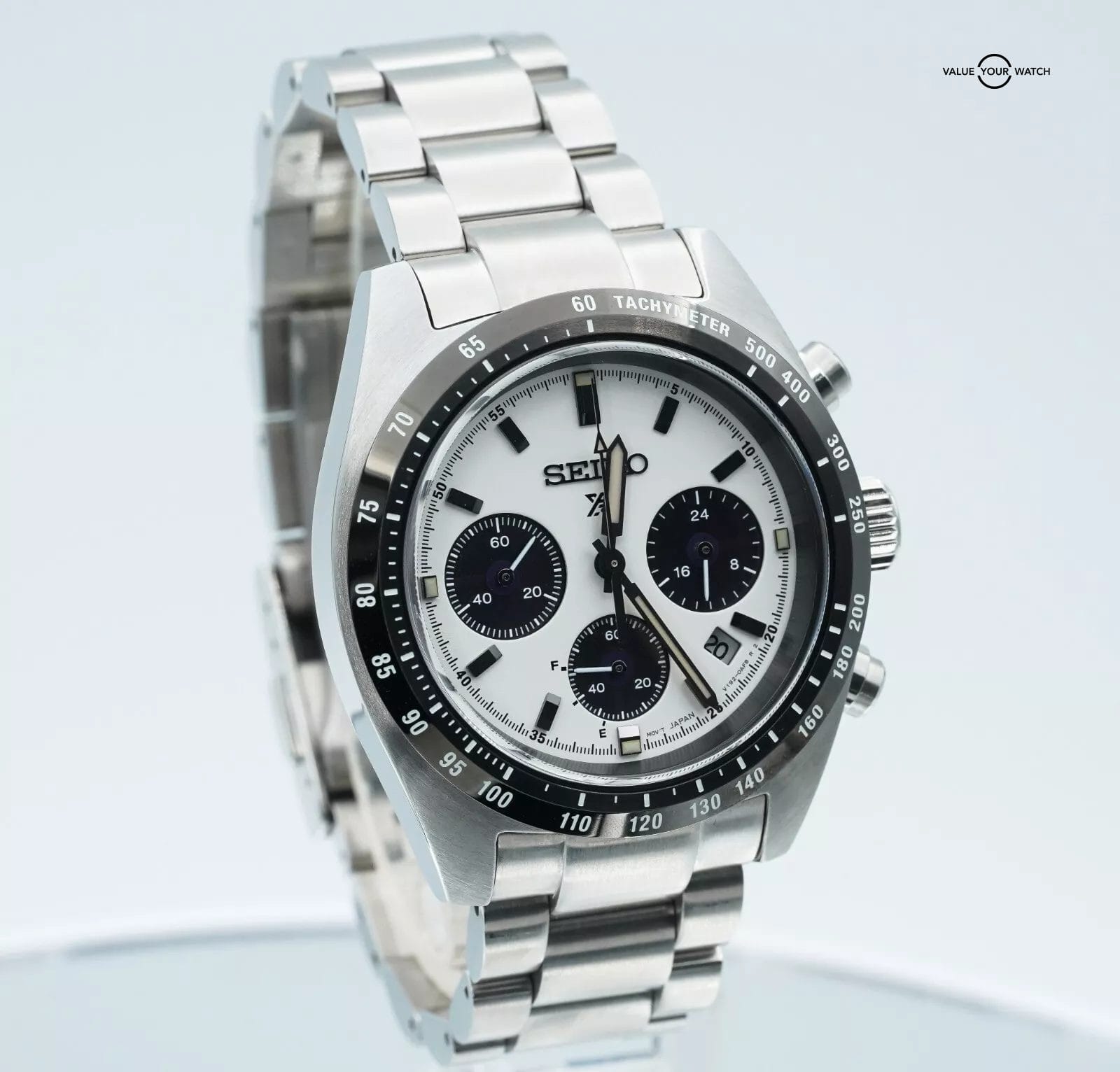 Seiko Prospex Speedtimer Chronograph SSC813 White Dial Stainless Steel ...