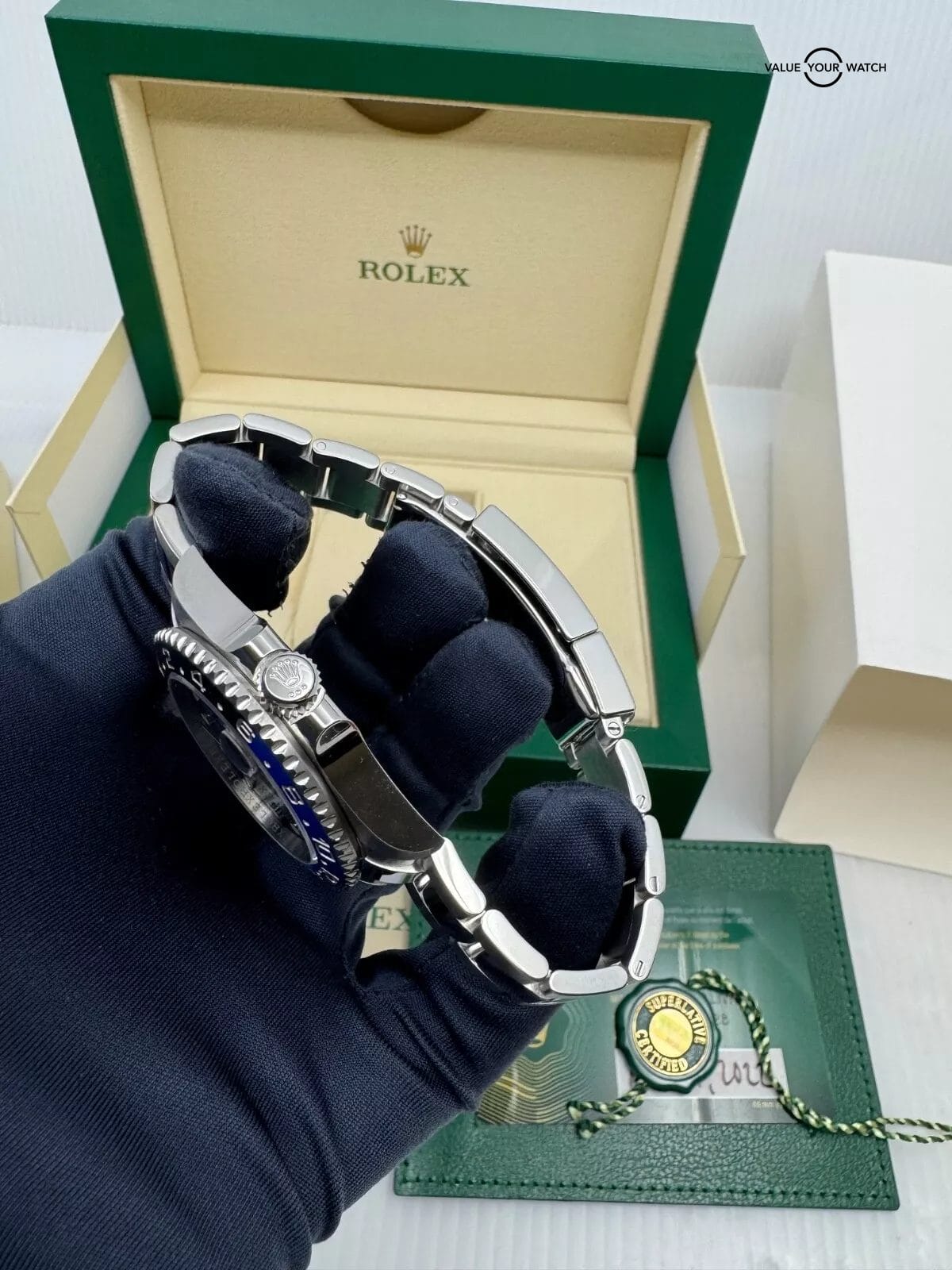 2022 MINT Complete Blue Black Ceramic Bezel Oyster Bracelet GMT-Master ...