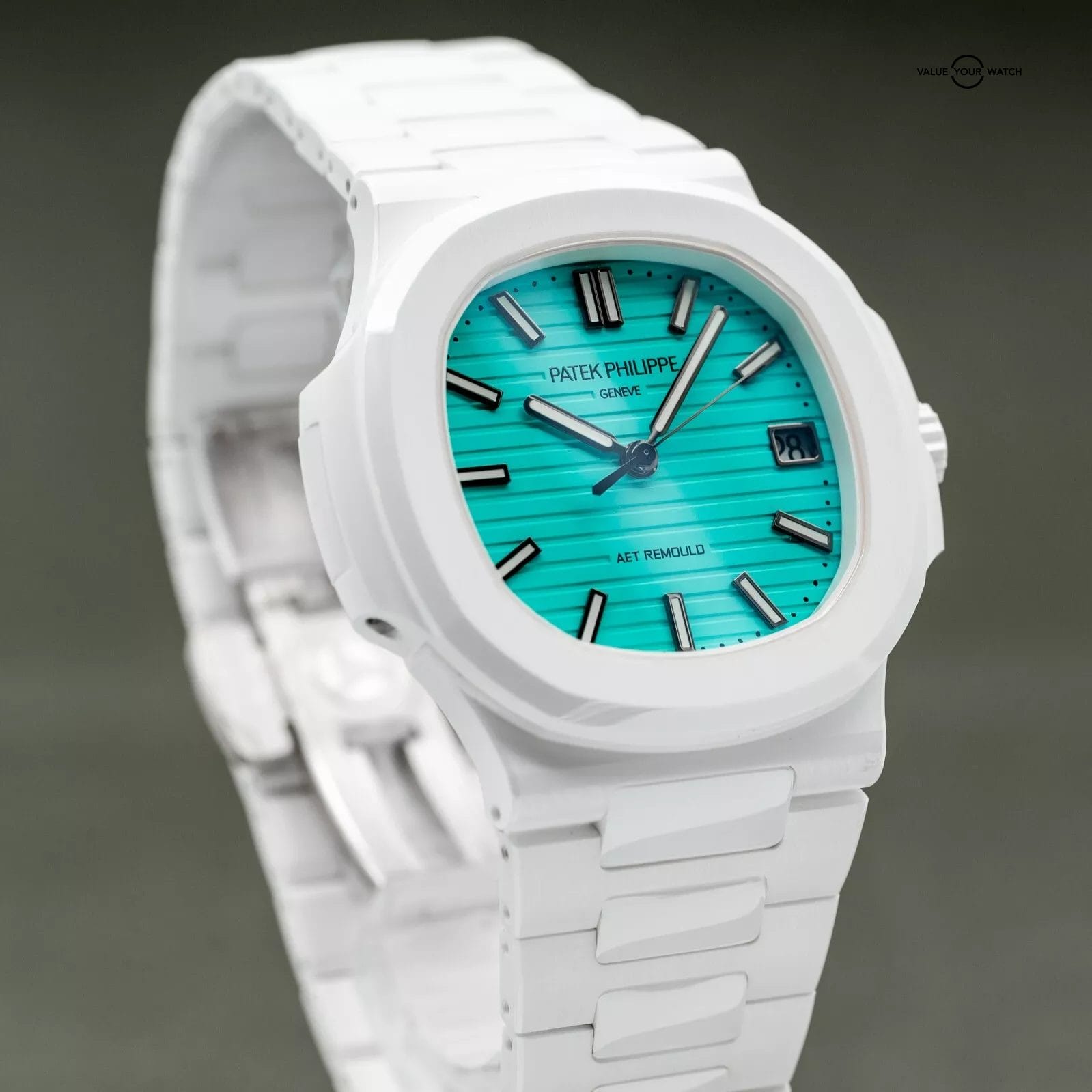2025 Patek Philippe Nautilus 5711 White Ceramic Tiffany Blue by AET ...