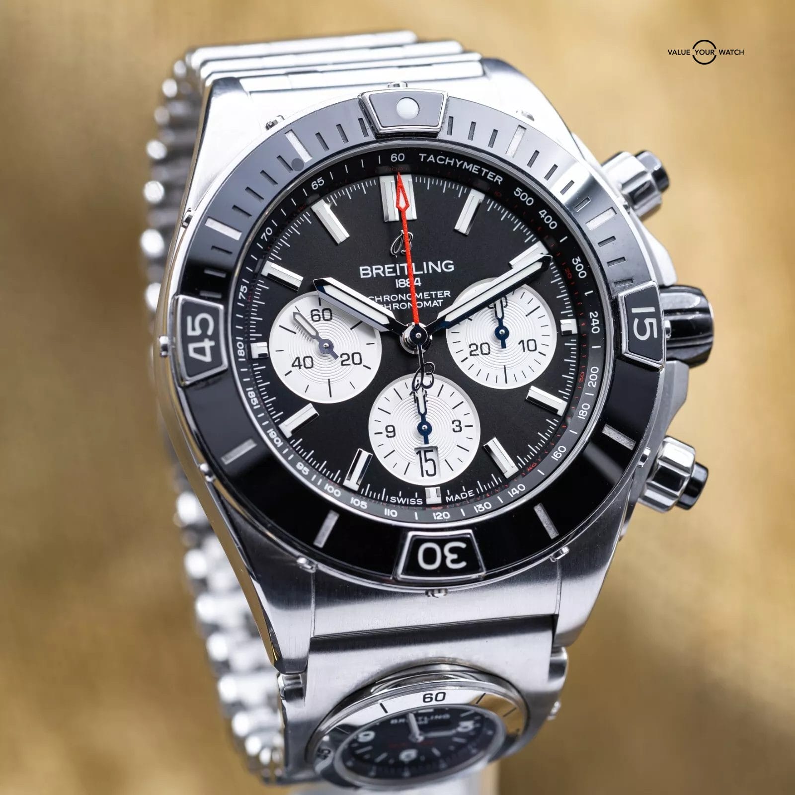 Breitling Super Chronomat B01 44 UTC Black Dial Steel 44mm AB0136 ...