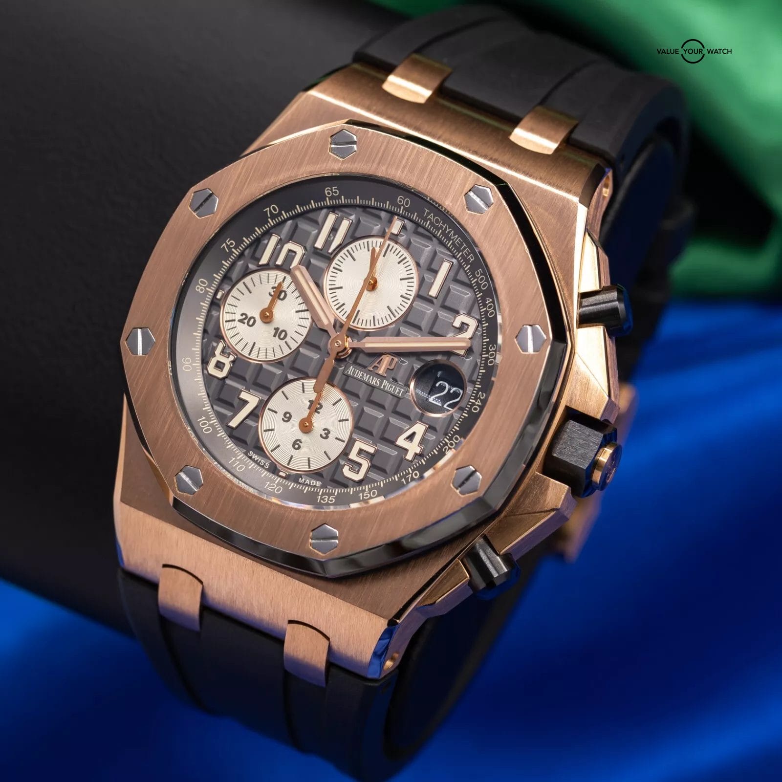 Audemars Piguet Royal Oak Offshore Rhodium Gray Chronograph Men's Watch ...