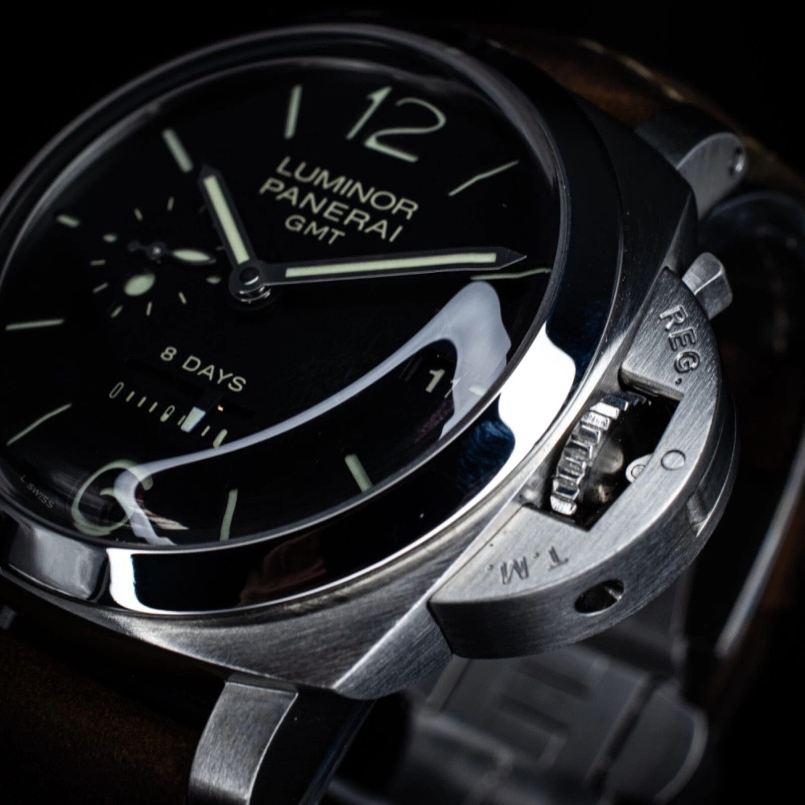 Panerai 44mm Luminor 1950 8 Days GMT Dot Dial, Ref. PAM00233 with Box ...