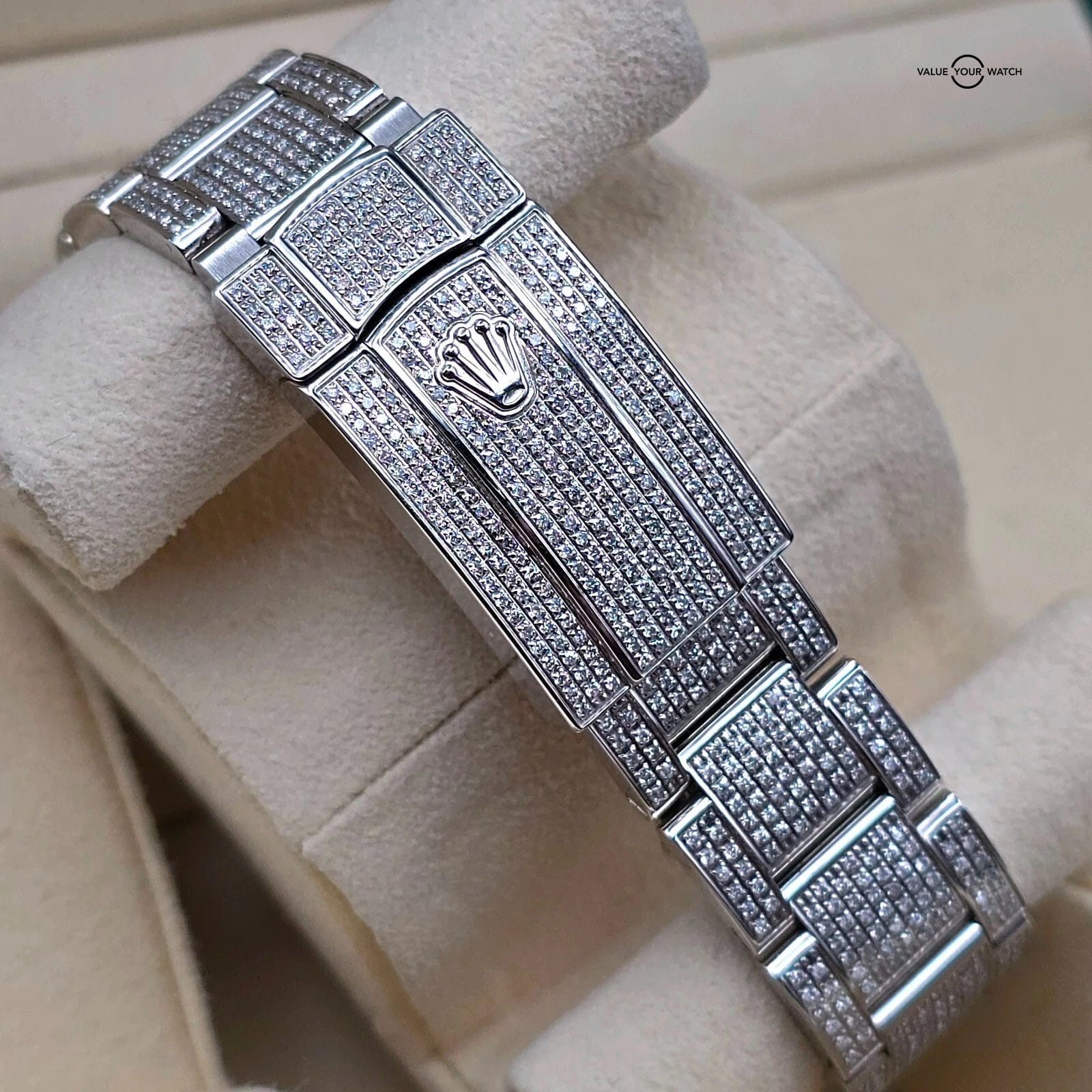 Rolex Datejust custom Diamonds green motif dial 41mm w box and card ...