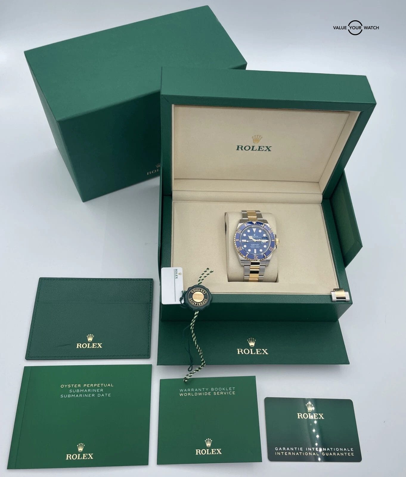 2025 Rolex Submariner 126613LB 41mm Two Tone Blue and Gold BOXES/PAPERS ...