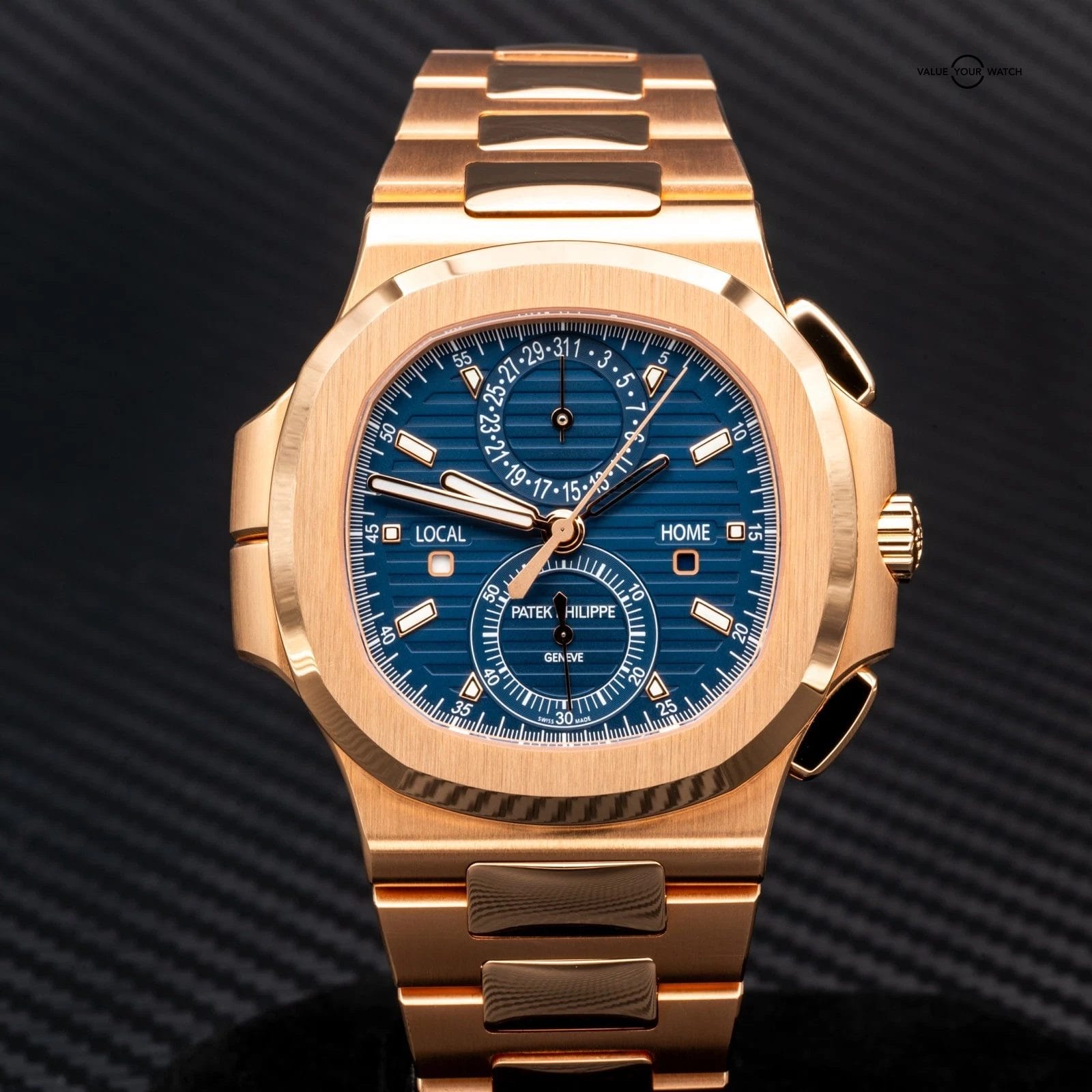 UNWORN 2024 Patek Philippe Nautilus 5990/1R Travel Time Chronograph ...