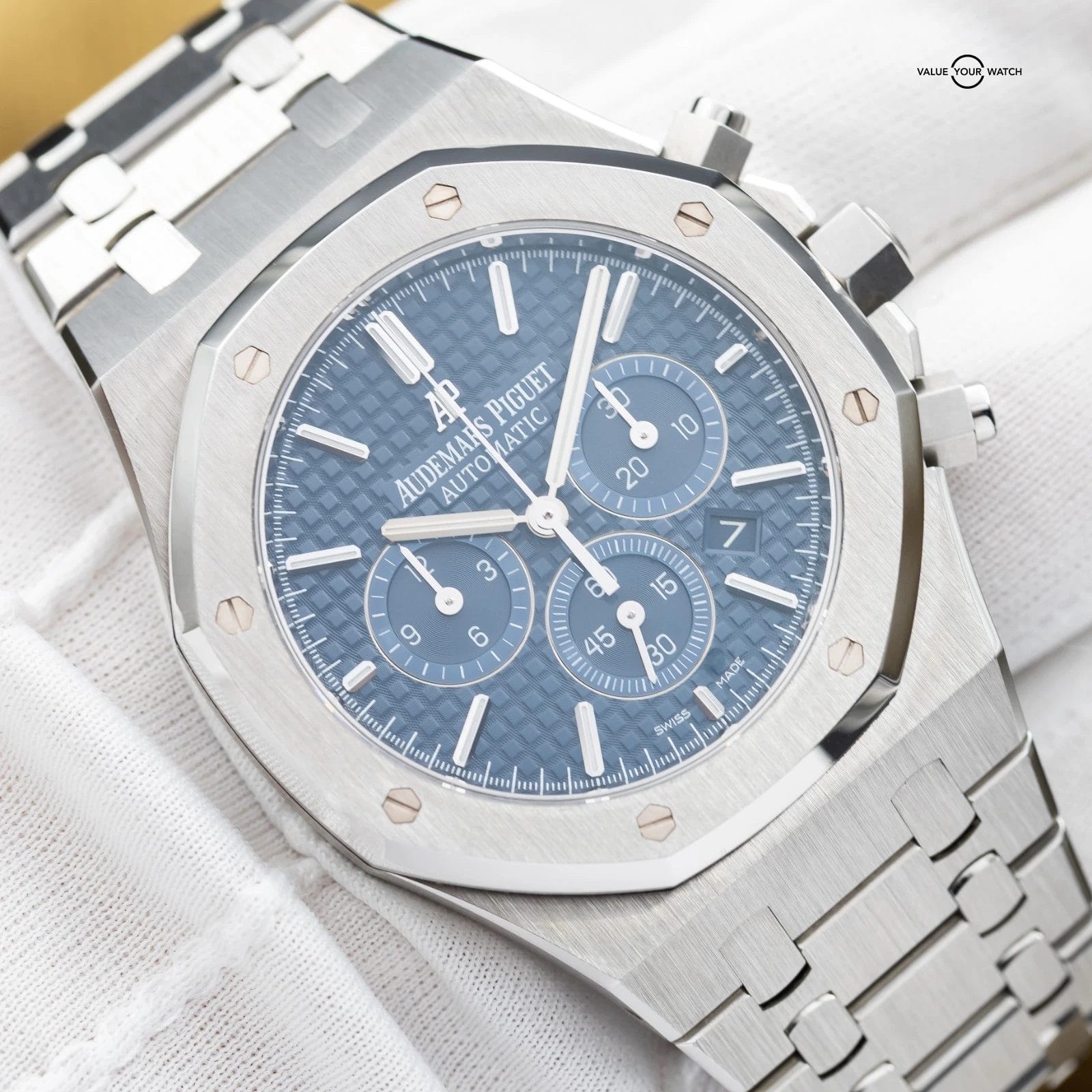 Audemars Piguet Royal Oak Chronograph 41mm Steel AP 26320ST Blue Dial ...