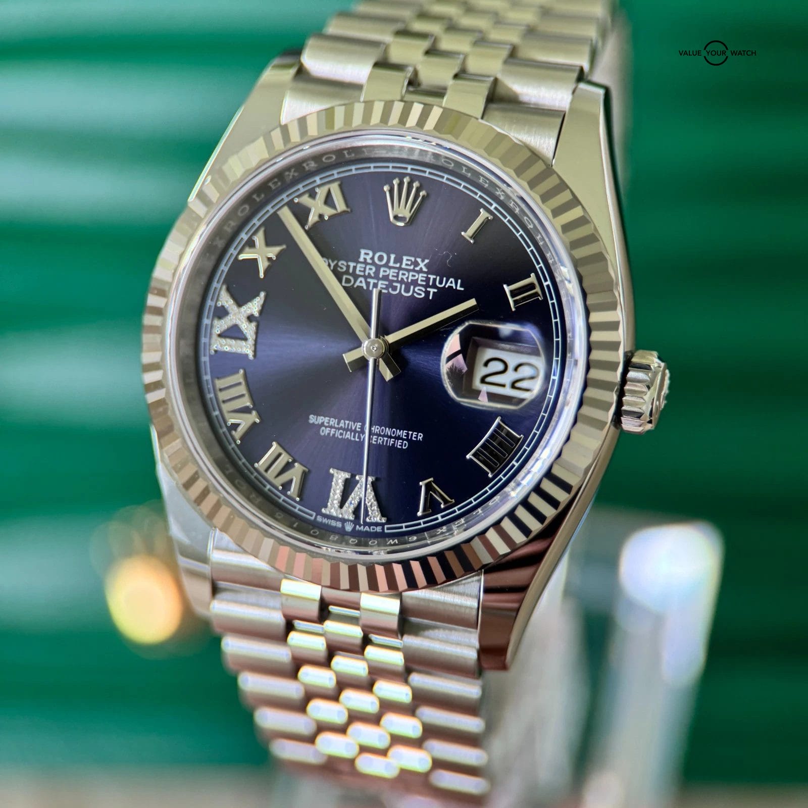 Rolex Datejust 36 with Aubergine & Diamonds Dial - Full Collector's Set ...