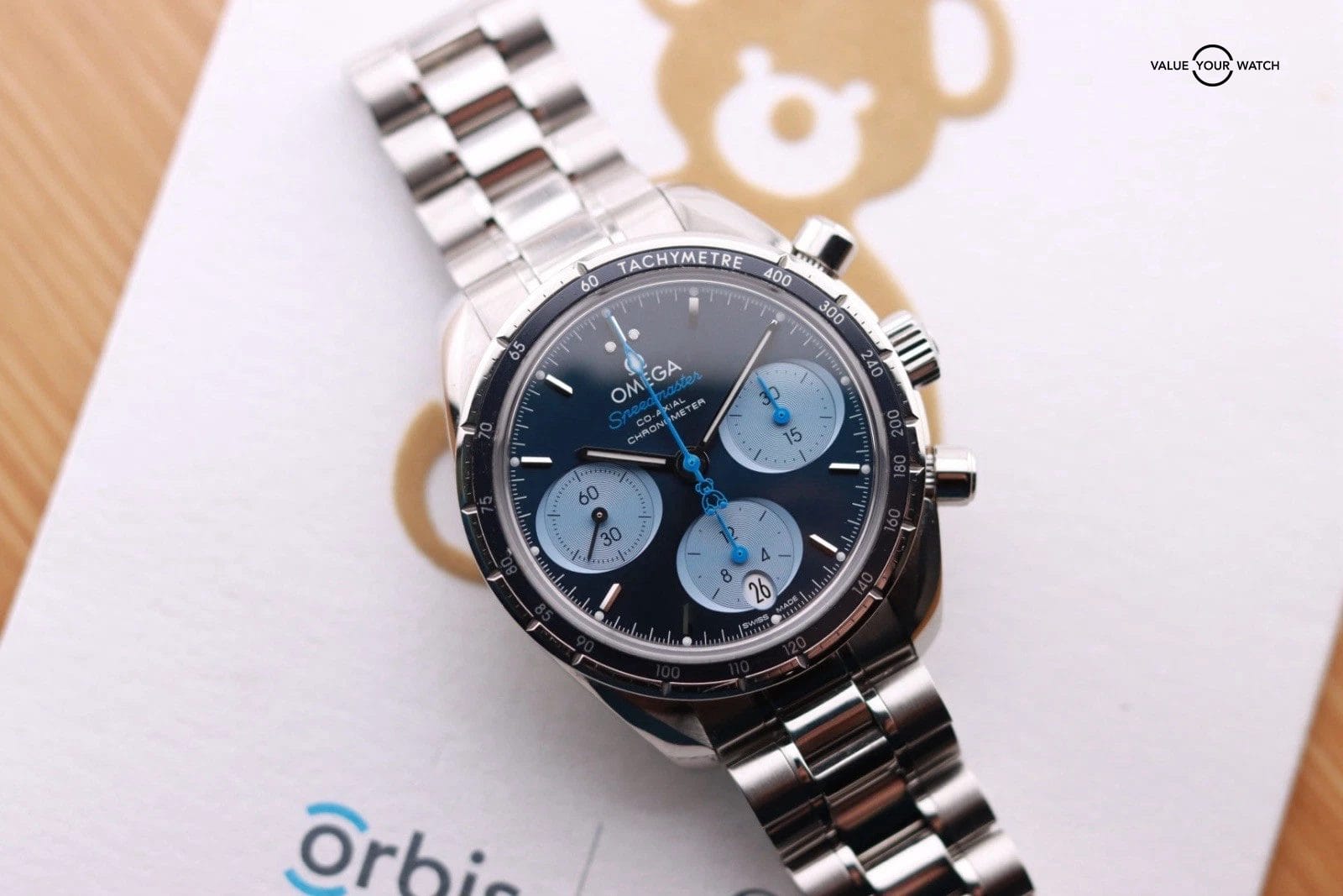 Omega Speedmaster 324.30.38.50.03.002 38mm Stainless Steel Blue Dial ...