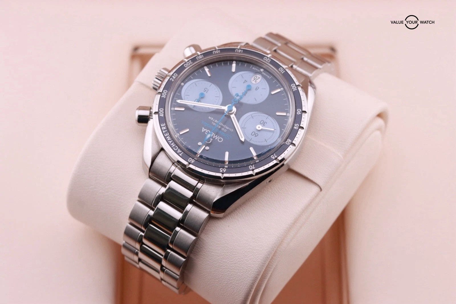 Omega Speedmaster 324.30.38.50.03.002 38mm Stainless Steel Blue Dial ...