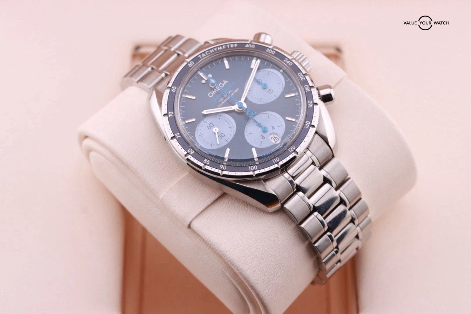 Omega Speedmaster 324.30.38.50.03.002 38mm Stainless Steel Blue Dial ...