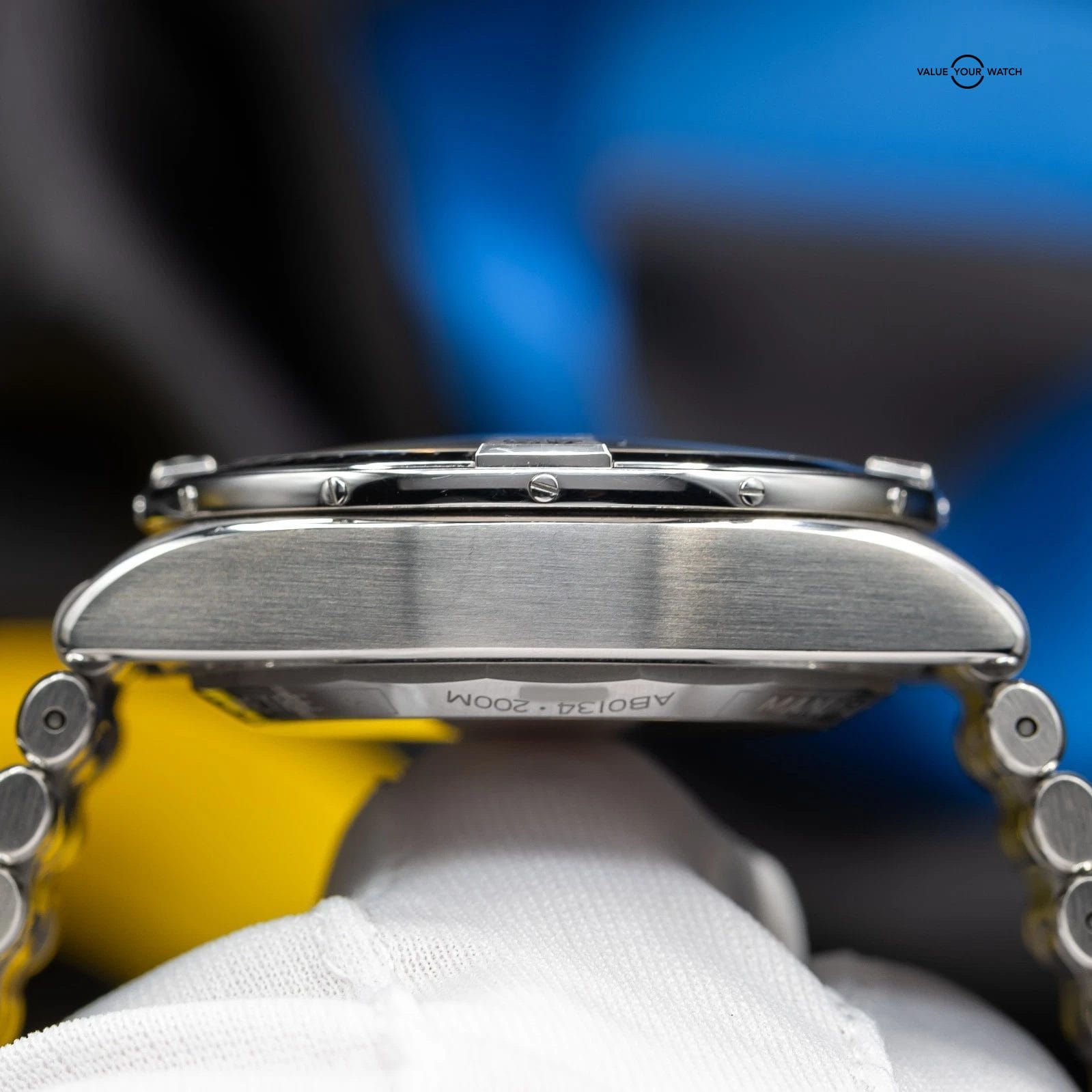 Breitling Chronomat 42mm "Black Eyed Blue" Mens Chronograph Watch ...